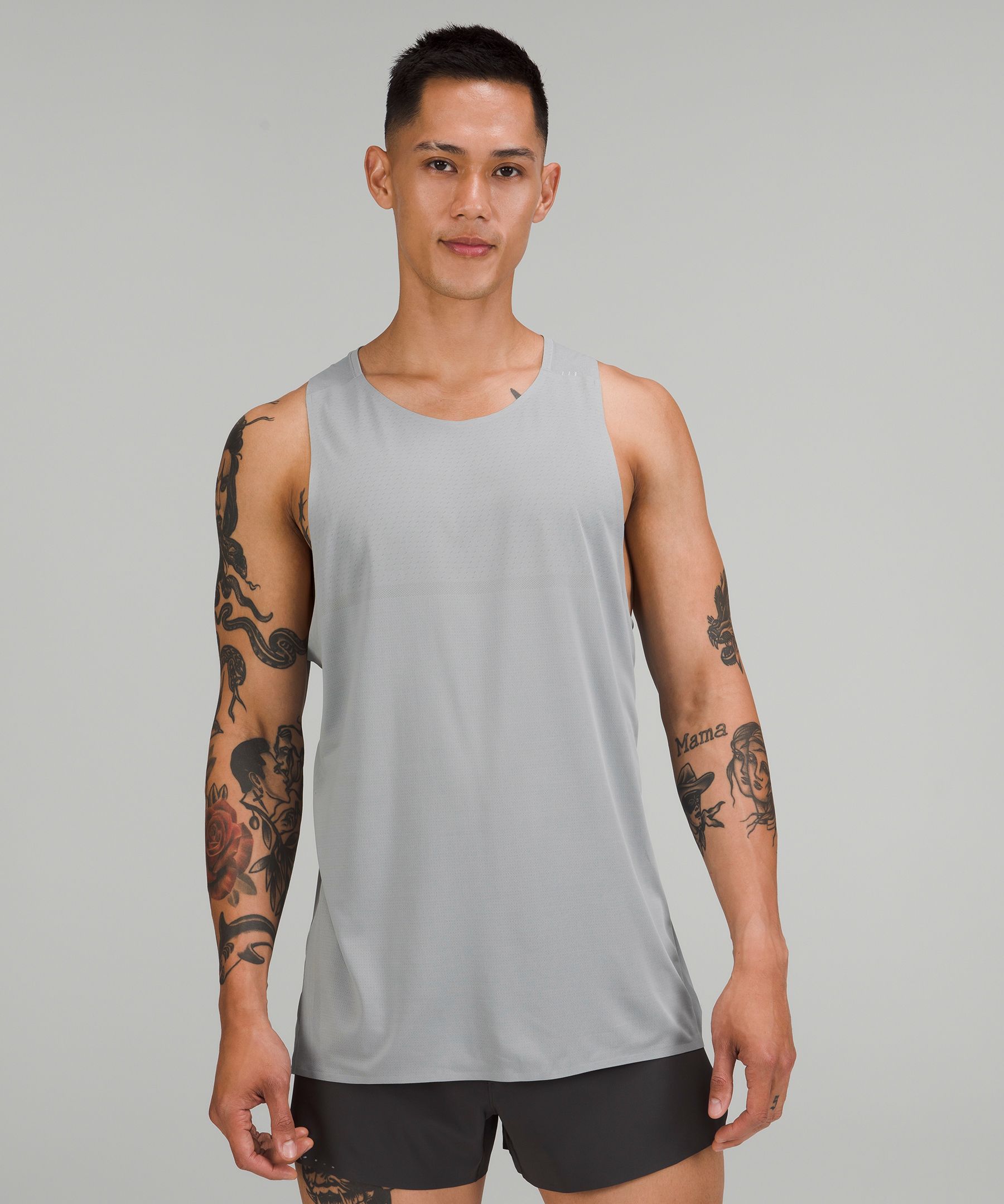 Lululemon Fast And Free Singlet In Rhino Grey | ModeSens