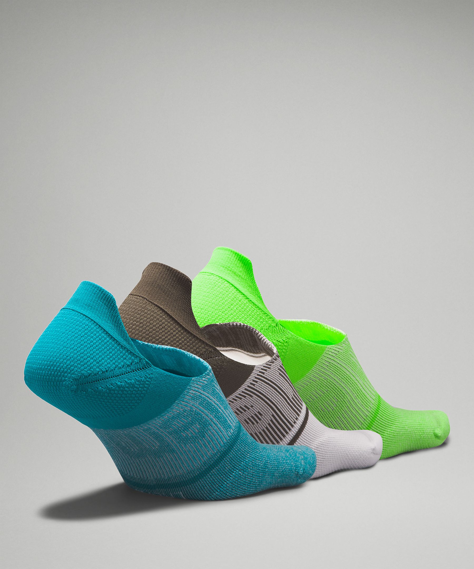 Men's Power Stride No-Show Sock with Active Grip 3 Pack *Multi-Colour