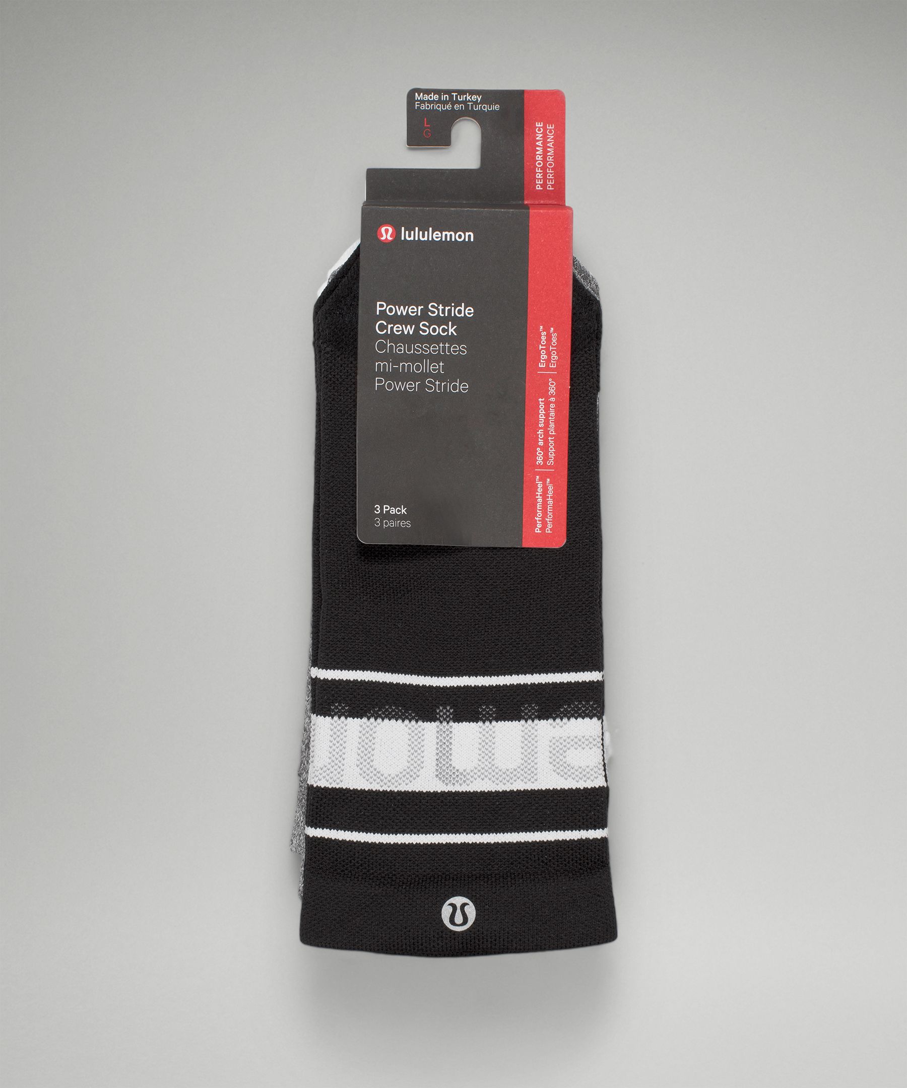 Men's Power Stride Crew Sock 3 Pack | ソックス | Lululemon JP