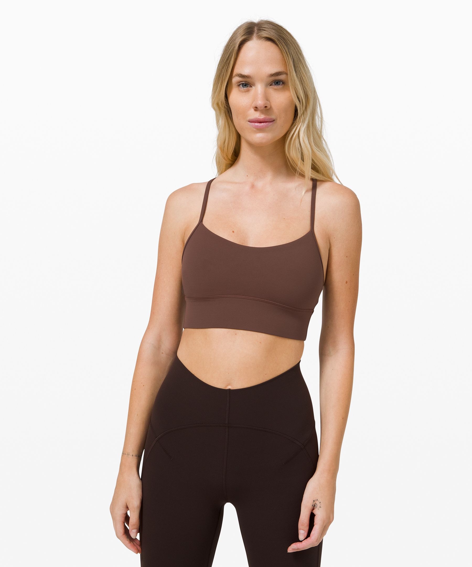 Lululemon Flow Y Nulu Longline Bra Light Support, A-c Cups In Diamond ...