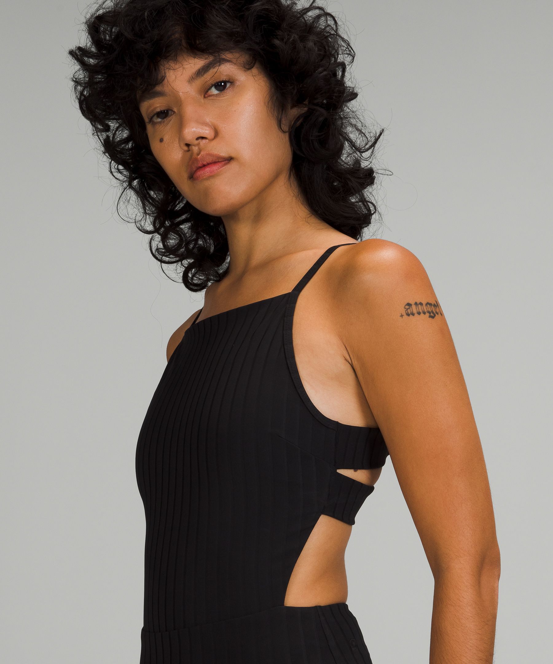 Ribbed High-Neck Cross-Back One-Piece | Lululemon FR