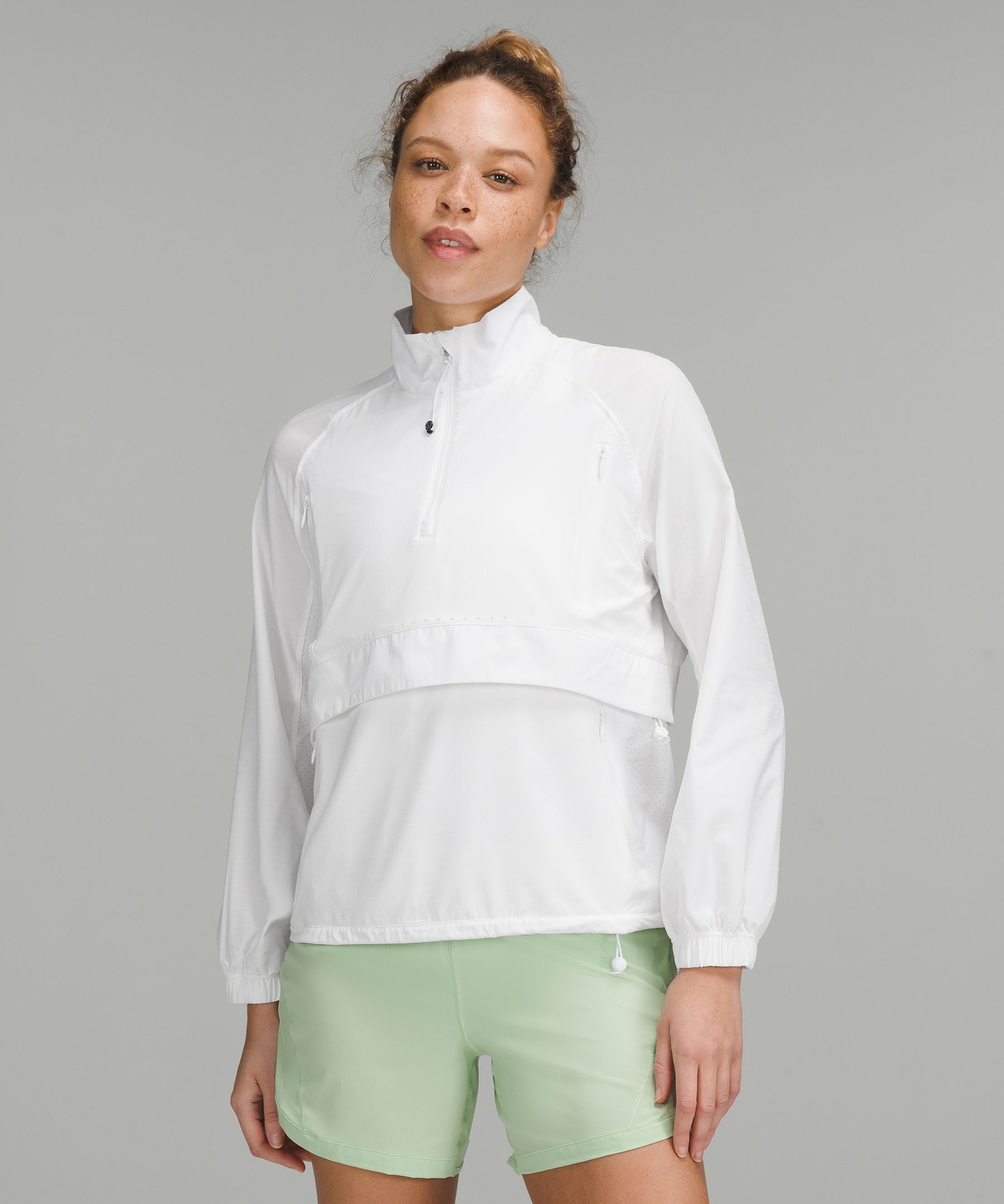 Lululemon Stretch Ripstop Running Half-zip In White | ModeSens