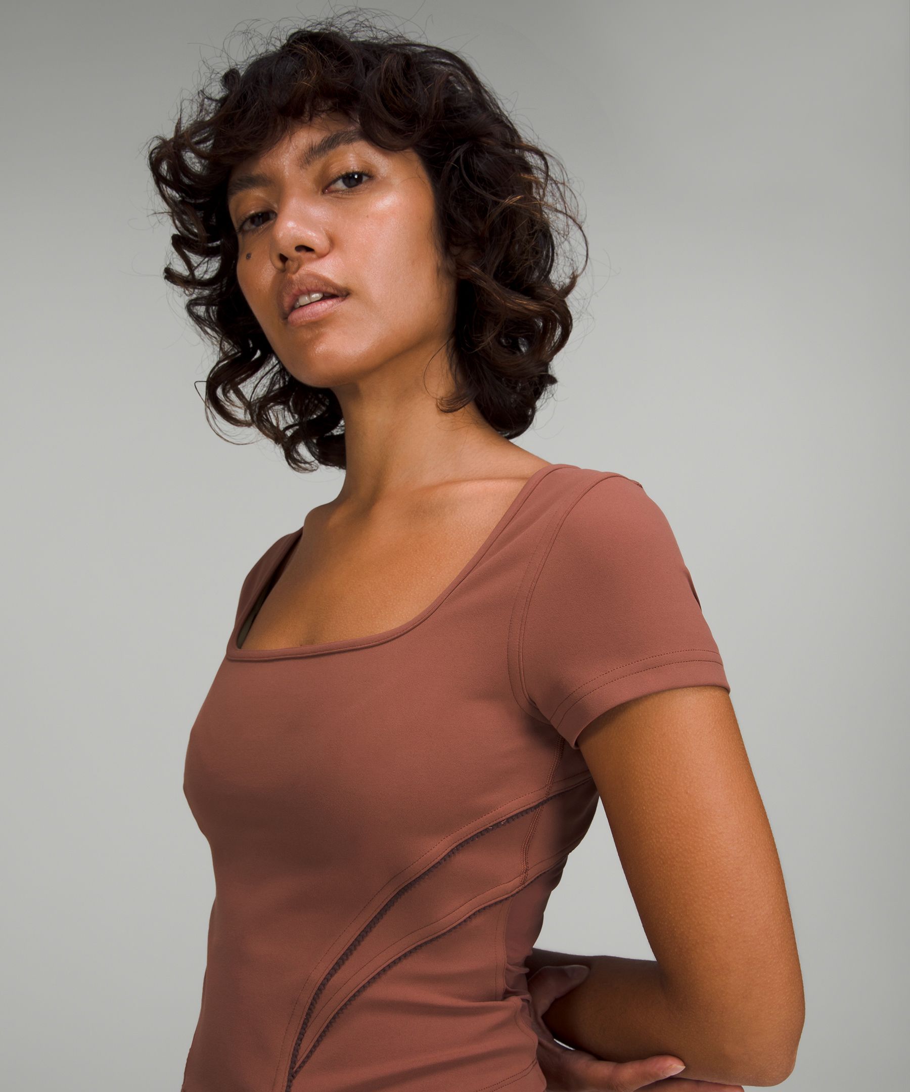 Square Neck Mesh and Nulu Yoga T-Shirt | Lululemon EU