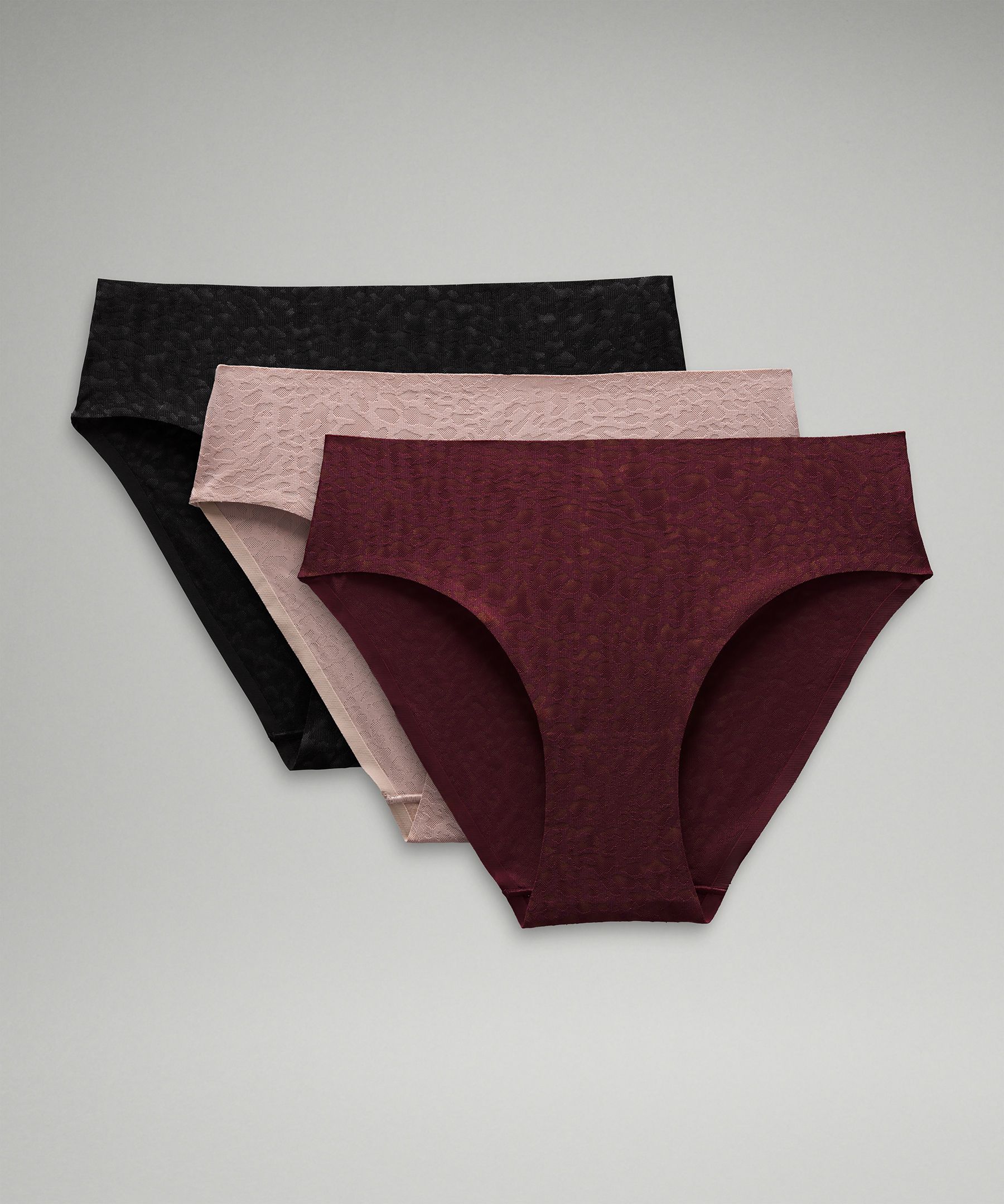 InvisiWear Mid-Rise Bikini Underwear Performance Lace *3 Pack
