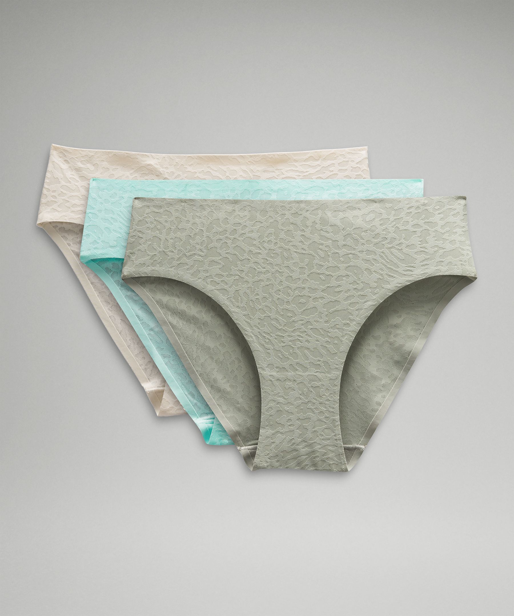 InvisiWear Mid-Rise Bikini Underwear Performance Lace *3 Pack